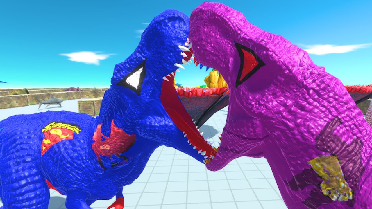 SUPERGIRL T-REX DEATH RUN VOLTEX WITH HP BAR-Animal Revolt Battle ...