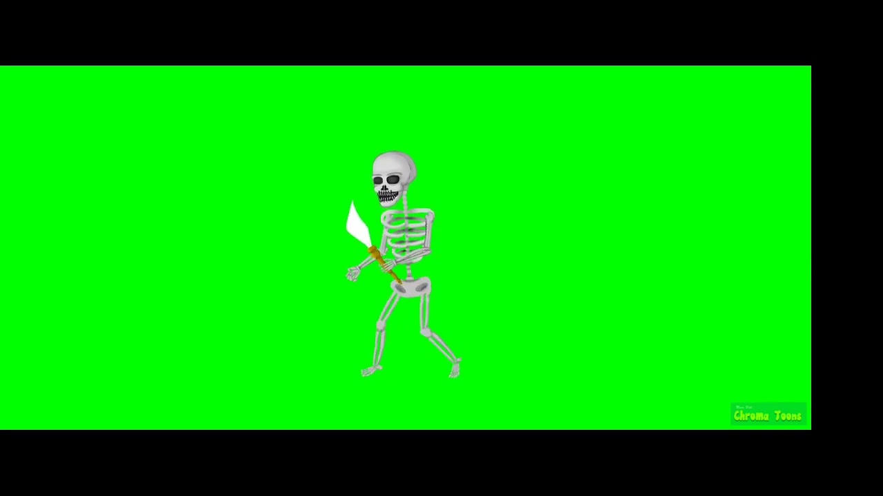 Green screen background skeleton for horror story. - YouTube