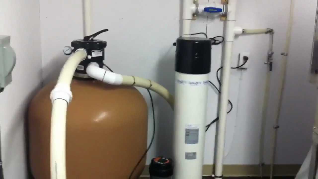 New indoor pool setup from salt to UV - YouTube