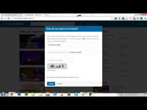 How To Create Dailymotion Account - YouTube
