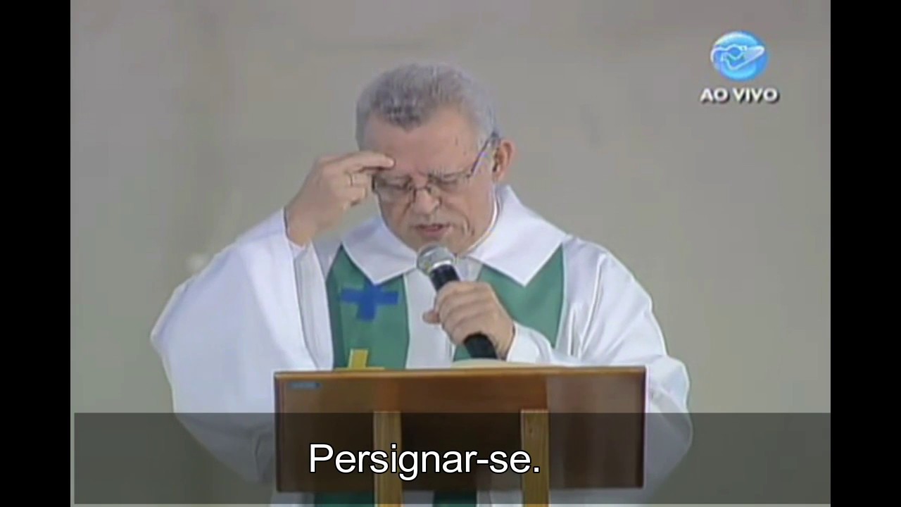 Persignar-se, ato que precede o Sinal da Cruz. - YouTube