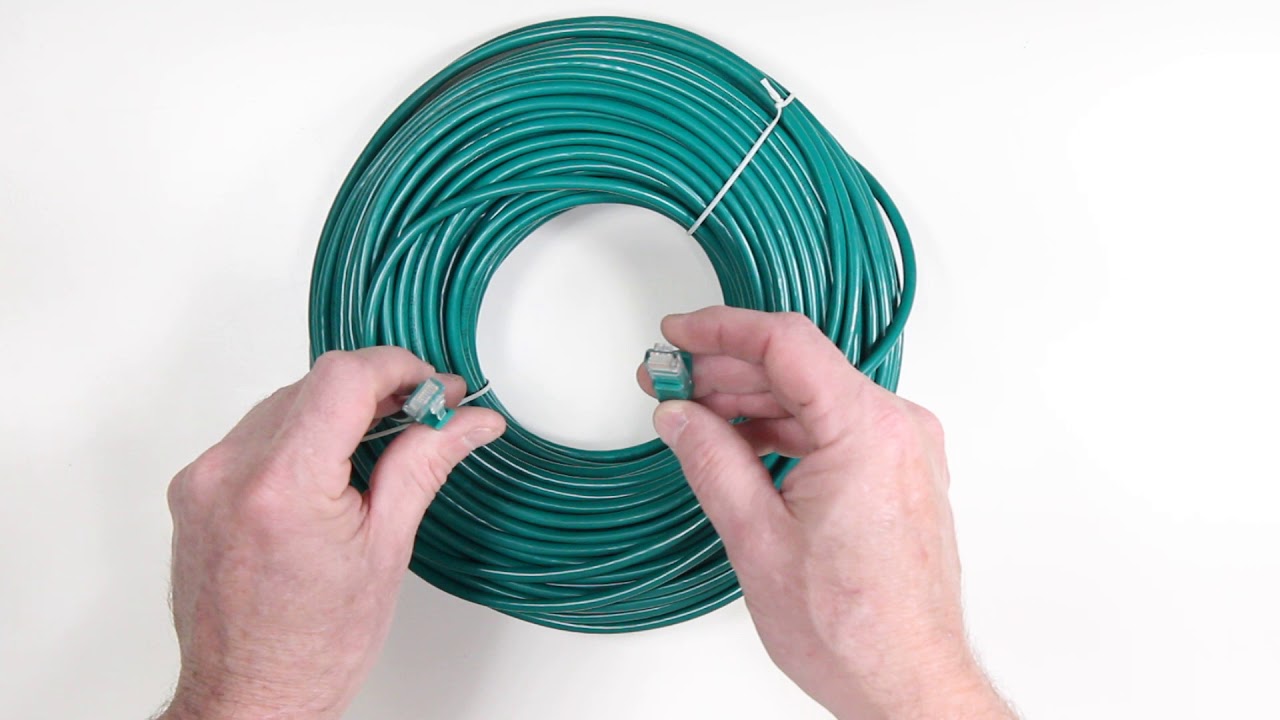 200ft CAT5 Cable - Green - YouTube