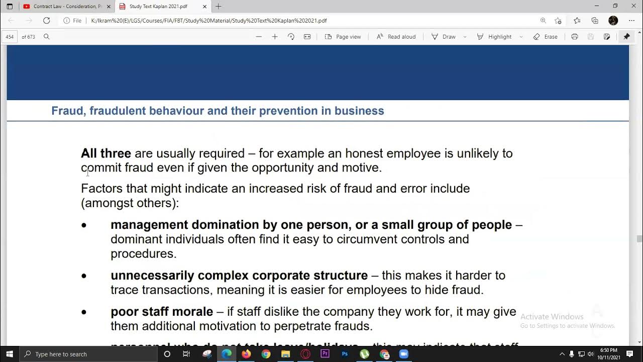 Fraud, Fraudulent Behaviour and their Prevention in the Business - YouTube