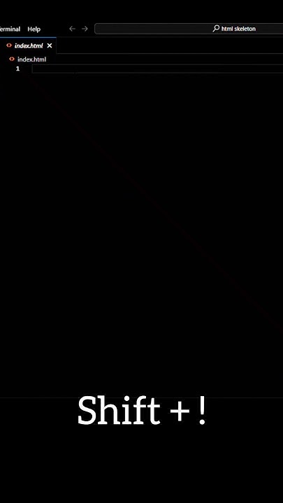 How to type Html skeleton by using shortcut in VS Code in Windows - YouTube