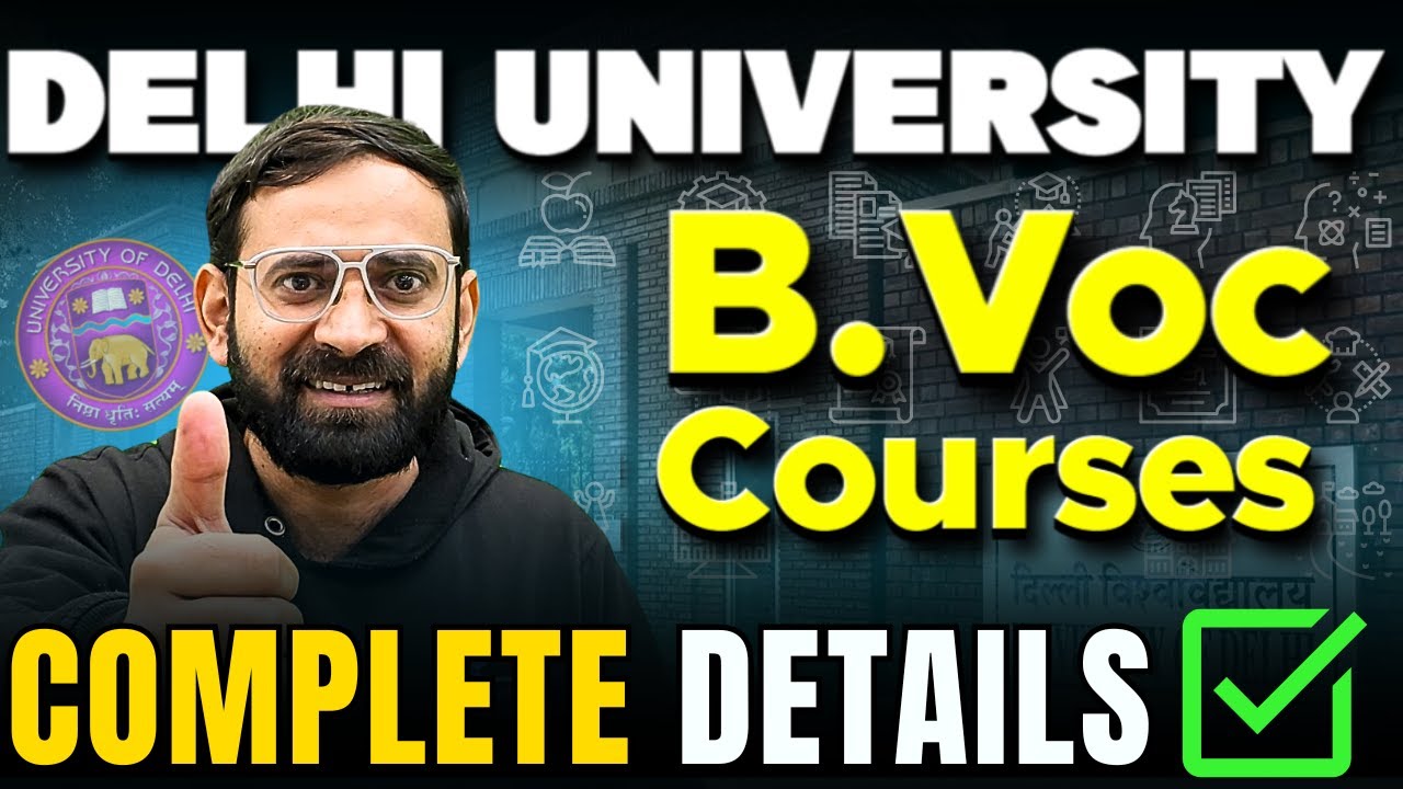 Delhi University B.voc Courses Admission Process 🔥Top Colleges seat ...