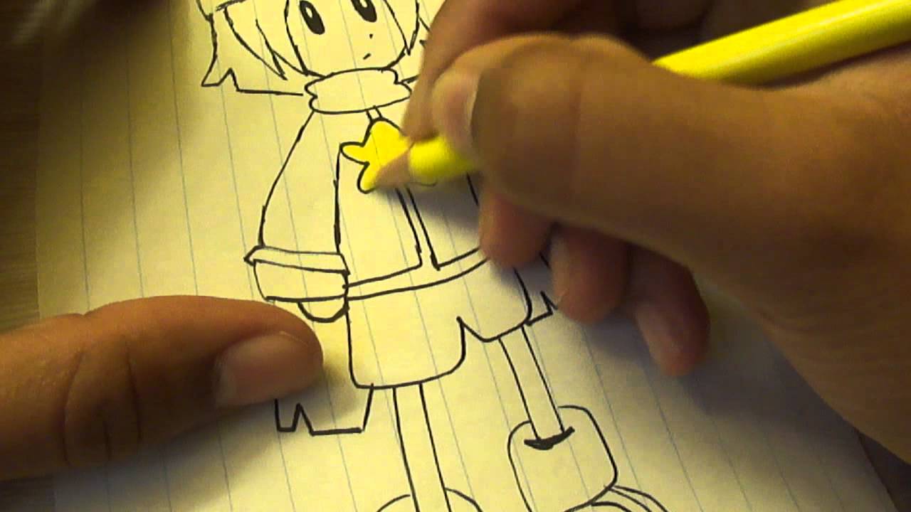 How to draw Kirby [-chibi character!!!] - YouTube