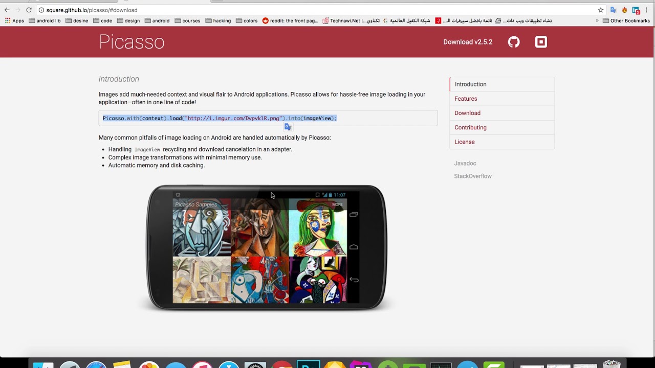 How To Use Picasso Library In Android Youtube