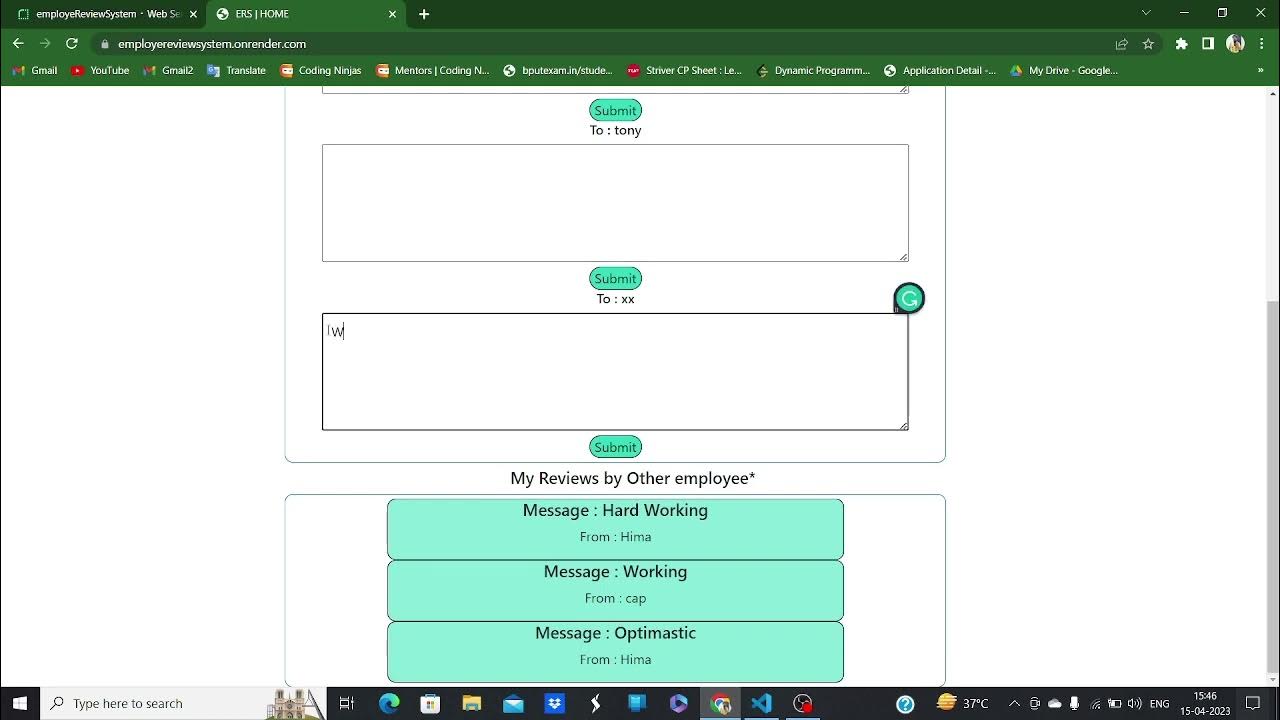 Ers Employee Review System Coding Ninjas Skill Test Youtube