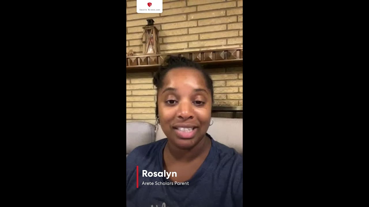 An Arete Scholars Message of Gratitude - Rosalyn - YouTube