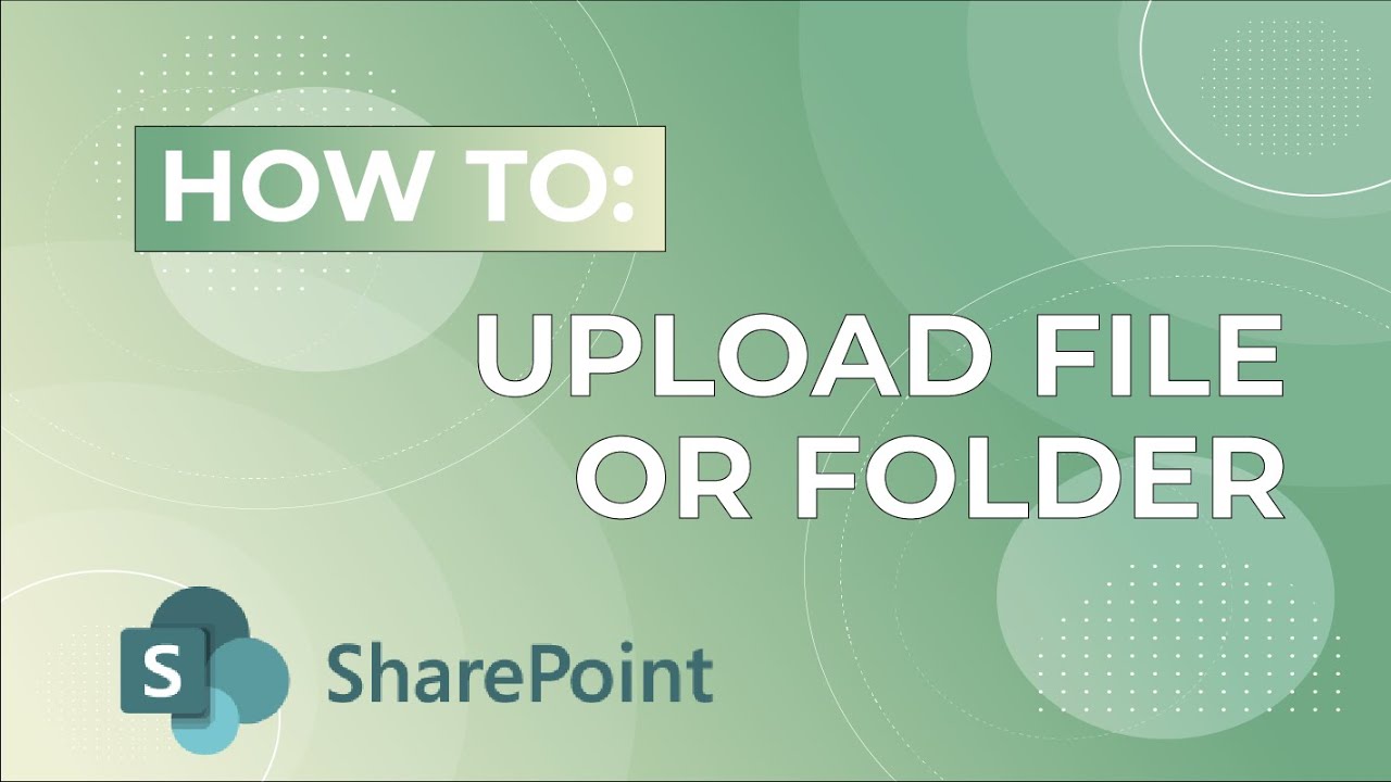 How to upload file or folder in SharePoint - YouTube