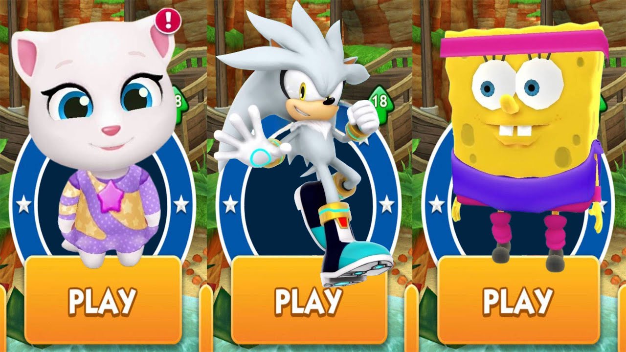Silver the hedgehog vs SpongeBob; Aerobics Sponge On The Run vs Gymnast ...