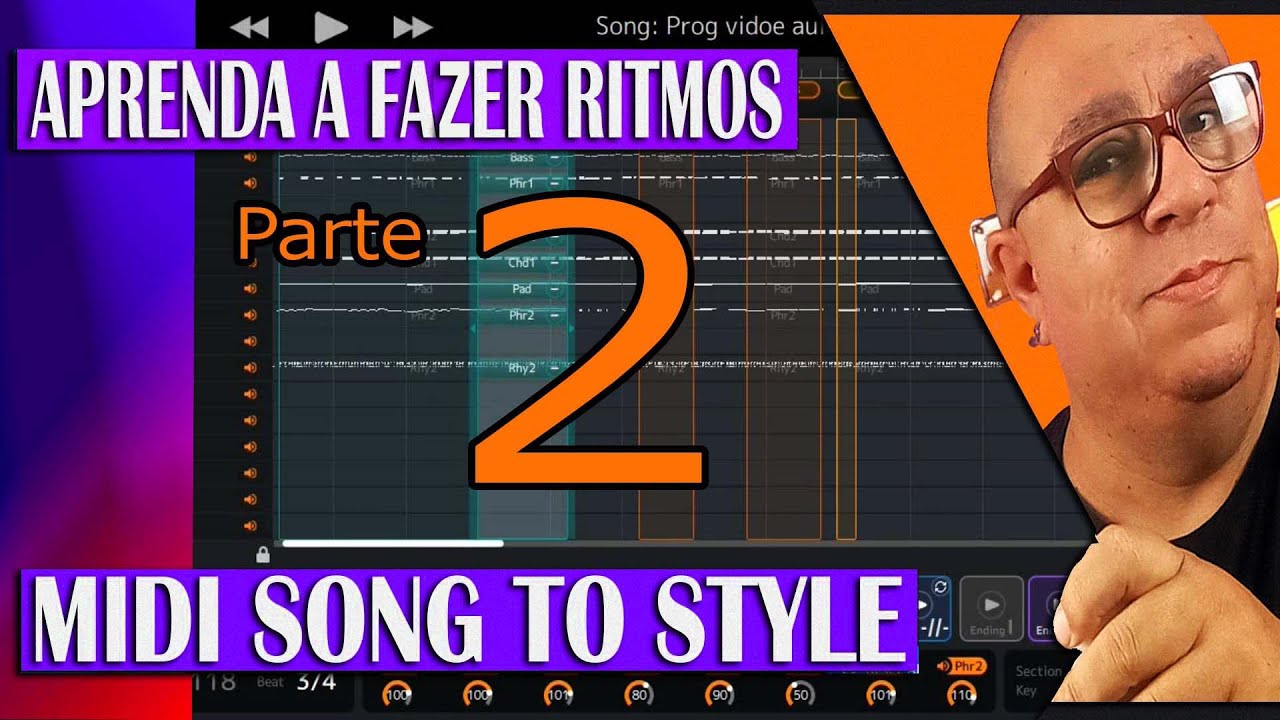 APRENDA A FAZER RITMOS Parte 2 -COM MIDI SONG TO STYLE - YouTube