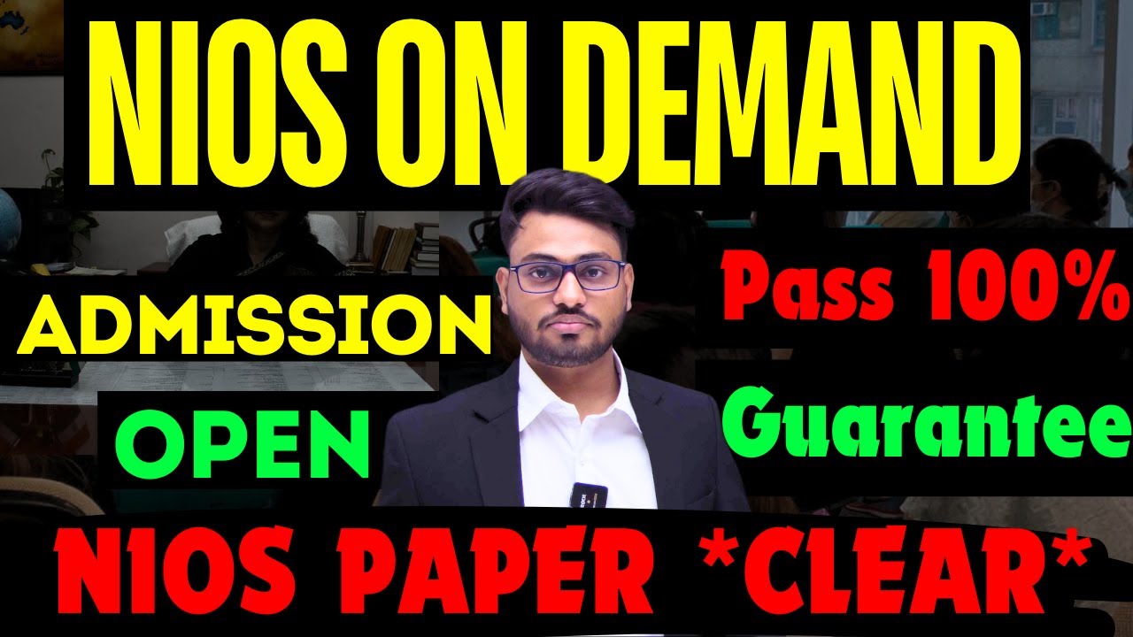 NIOS ON DEMAND | ADMISSION OPEN | late fees| tma | Toc | practical | fees | 10th & 12th ...