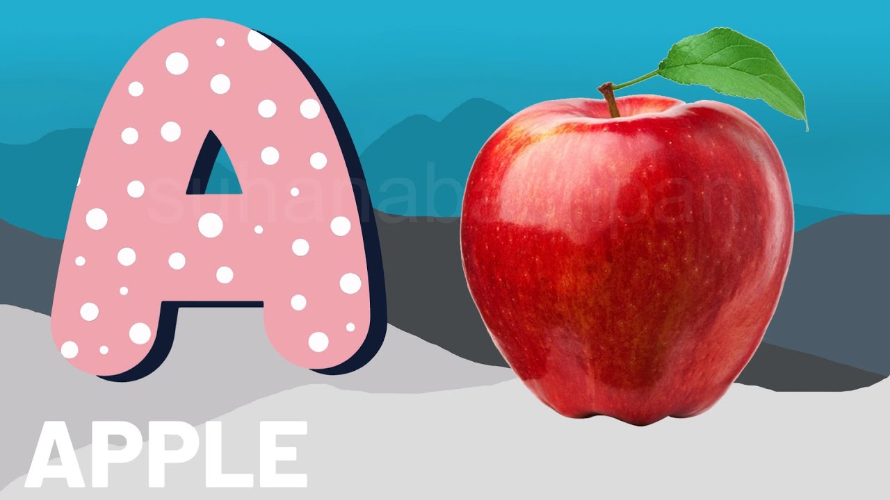 A is for Apple A A Apple / ABC Educational Phonics Song with lyrics for ...