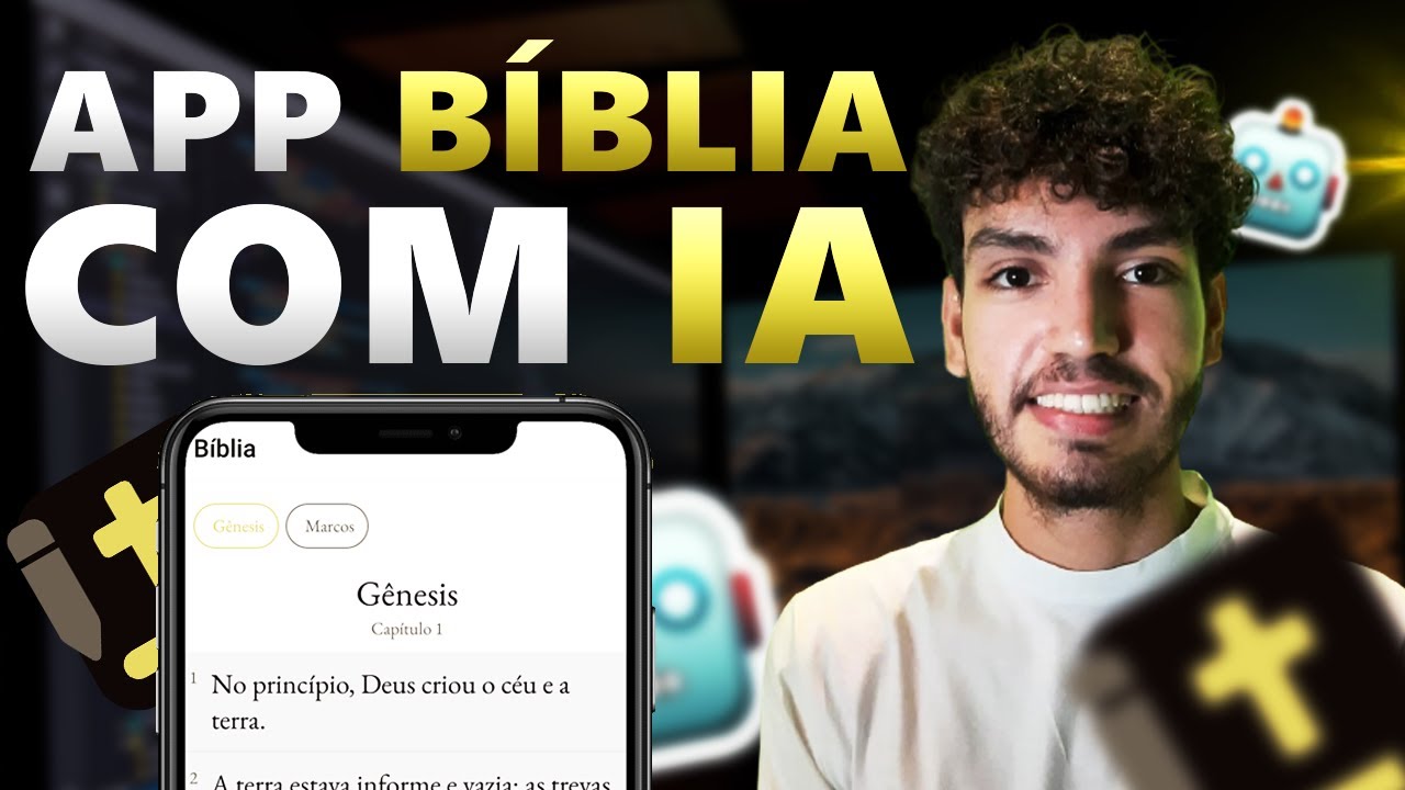 CRIEI UM APP DE BÍBLIA USANDO INTELIGÊNCIA ARTIFICIAL! | DAILY CODE #42 - YouTube