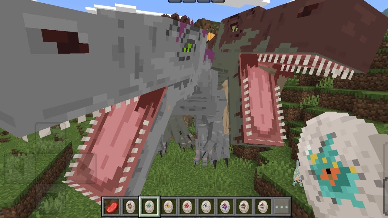 Jurassic world rebirth (Spinosaurus) addon in Minecraft PE - YouTube