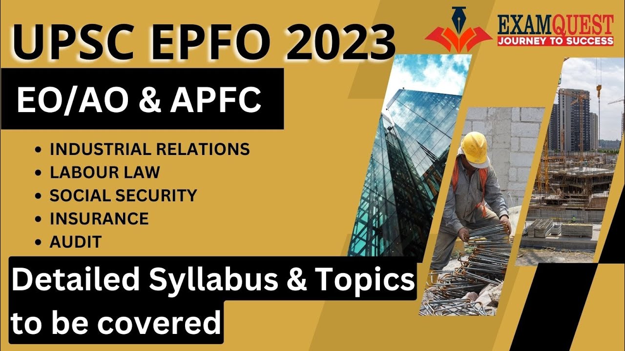 UPSC EPFO EO/AO & APFC Syllabus discussion ll Preparation Strategy ll ...