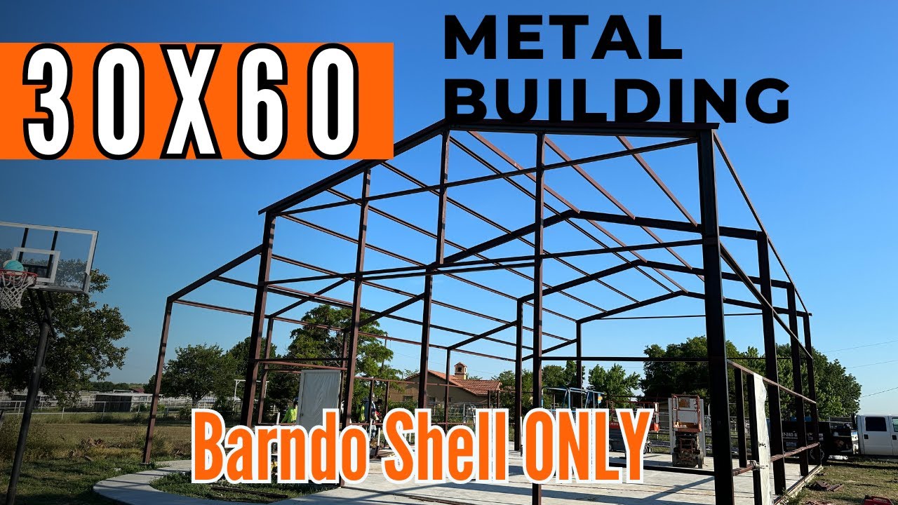 30x60 Red Iron Building Installation in Weatherford, TX | WolfSteel ...