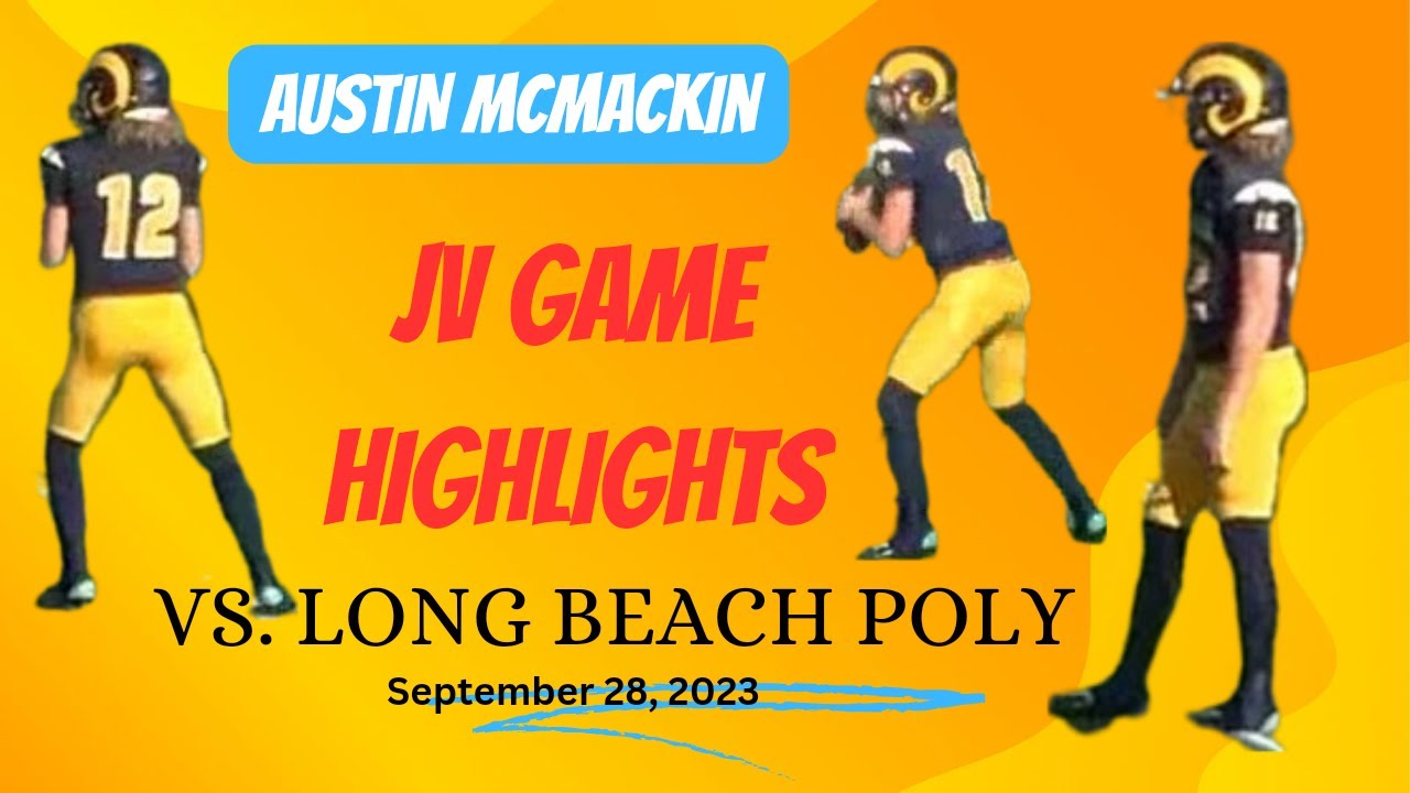 JV FOOTBALL Long Beach Millikan Rams QB Austin Mcmackin Highlights vs ...