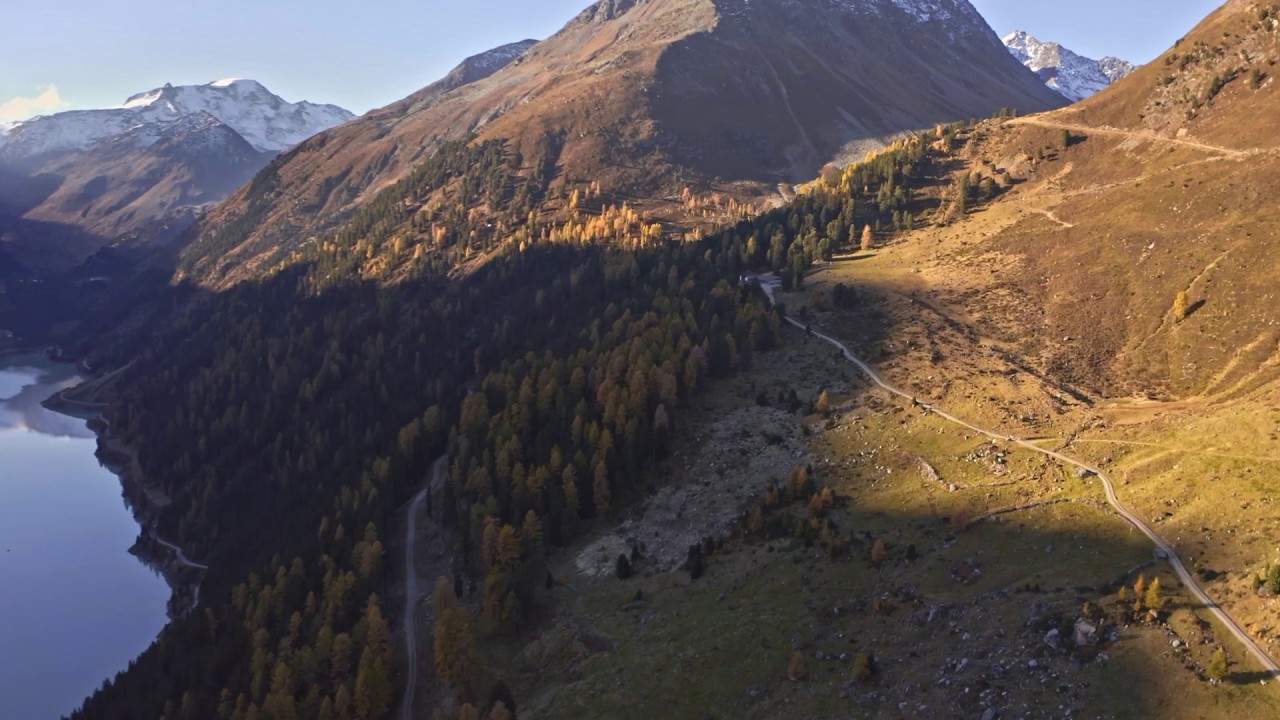 Aerial mountains #2 Flying over the Tirolian peaks in autumn is crazy ...