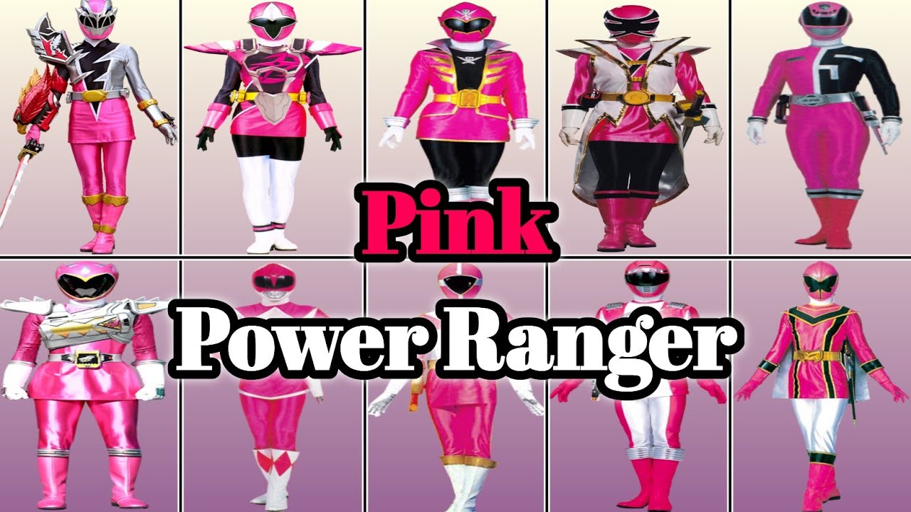 All pink Power Ranger | Every Pink Ranger Evolution || - YouTube