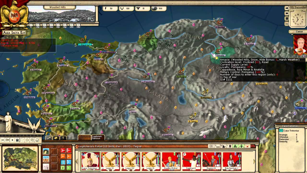 AGEOD's Alea Jacta Est - Tutorial 3 - Overview of Map - YouTube