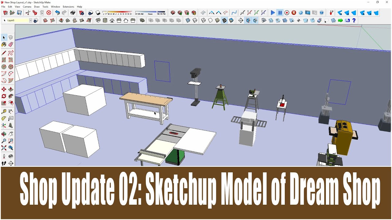 Shop Update 02: Sketchup model of dream shop - YouTube