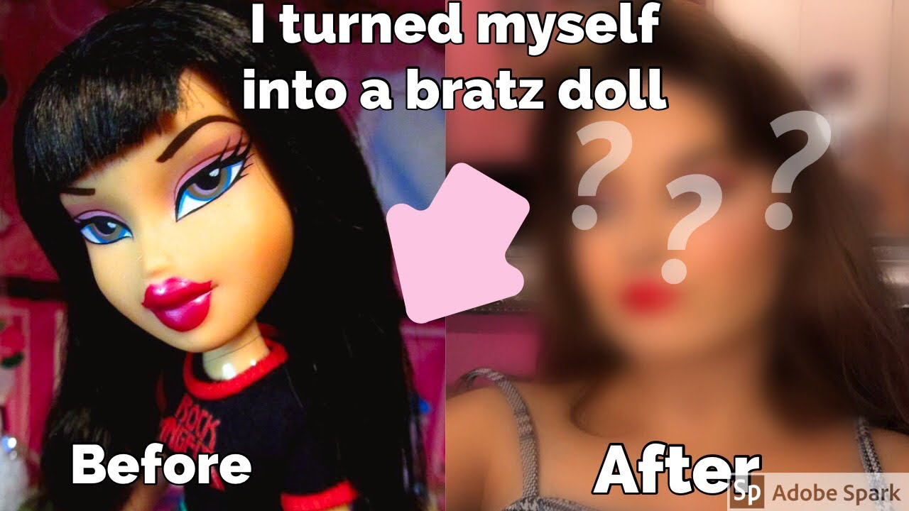 Turning My Self Into A Bratz Doll Hair Makeup And Outfit Youtube