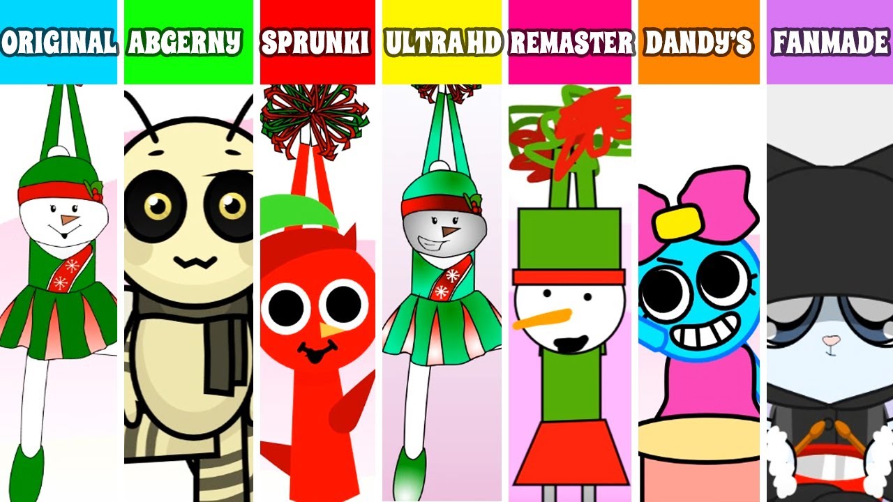 EVERY VOICE From Fiddlebops All New Mod Versions Comparison - YouTube