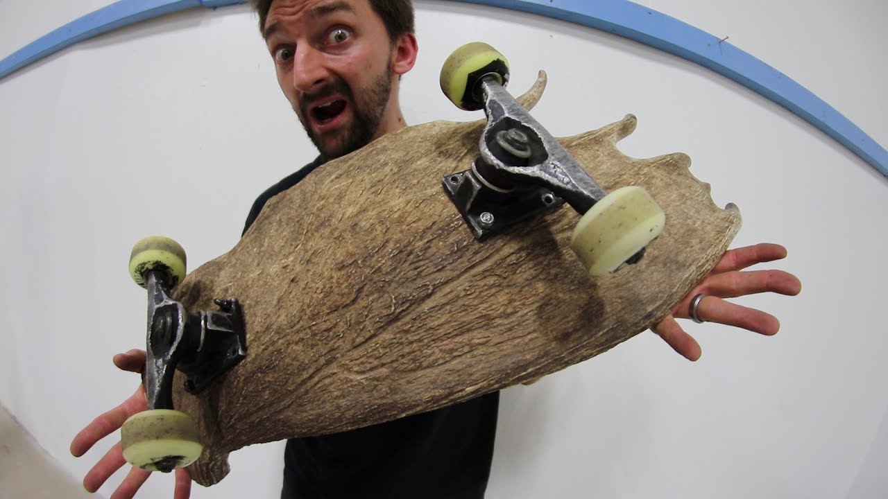 MOOSE ANTLER SKATEBOARD! | YOU MAKE IT WE SKATE IT EP 146 - YouTube