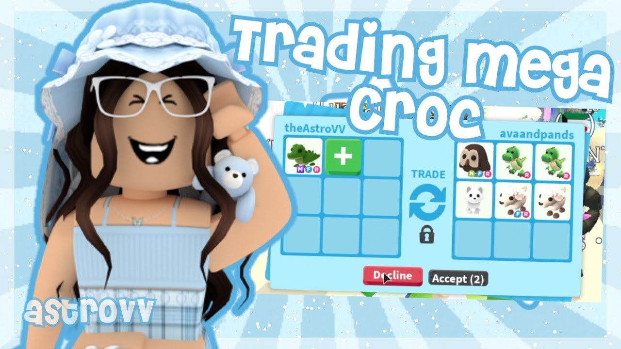 TRADING MEGA CROCODILE IN A RICH SERVER! || Roblox Adopt Me - YouTube