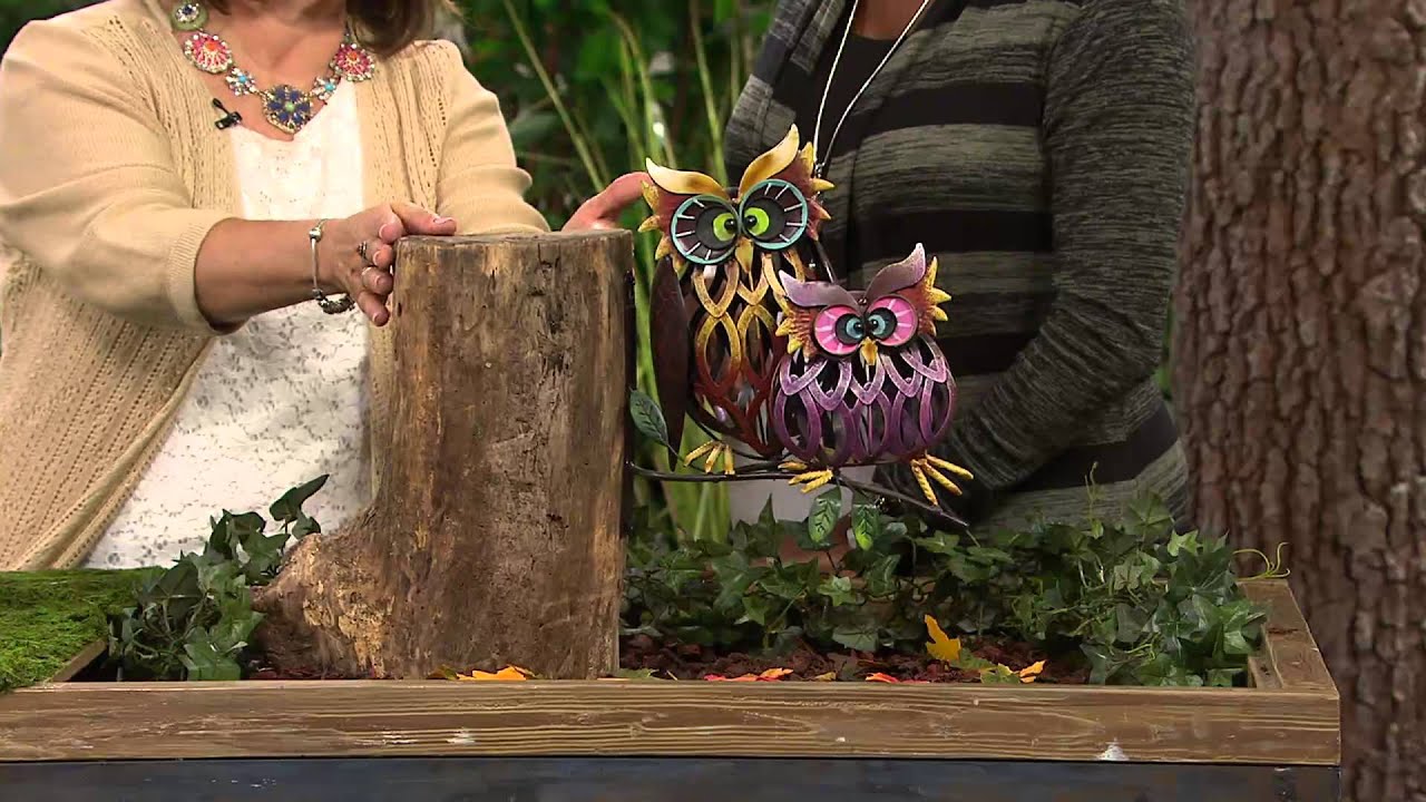Plow & Hearth Prismatic Owl Pair Iron Wall Sculpture with Jayne Brown ...