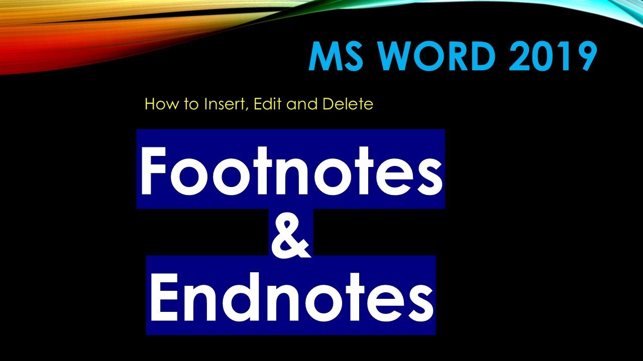Footnotes and Endnotes In MS Word|| (Inserting, Editing And Deleting ...