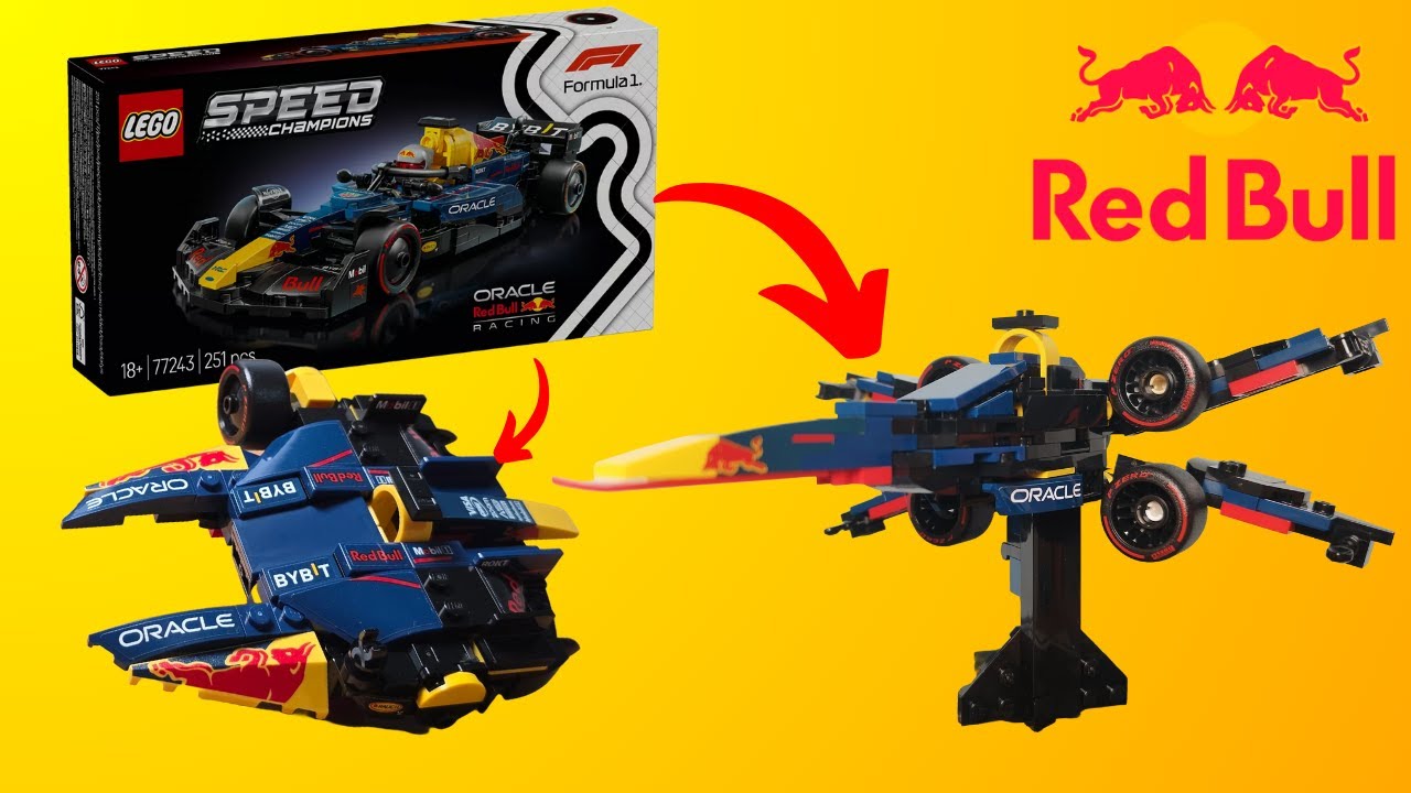 I made a Redbull X-Wing and Millennium Falcon using LEGO - YouTube