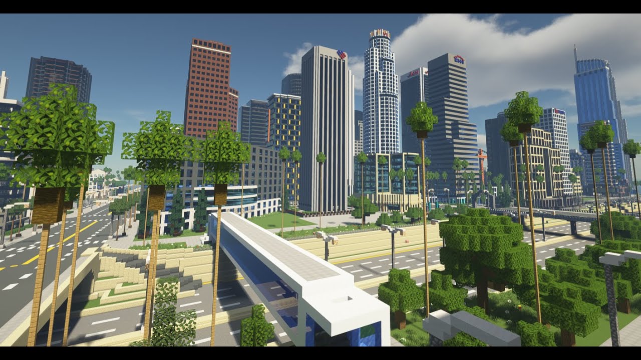Los Angeles In Minecraft - YouTube