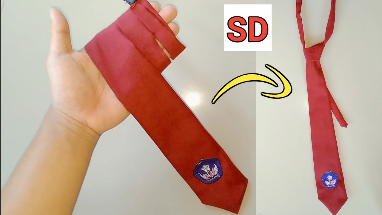 CARA MEMAKAI DASI SD YANG BENAR DAN MUDAH - YouTube