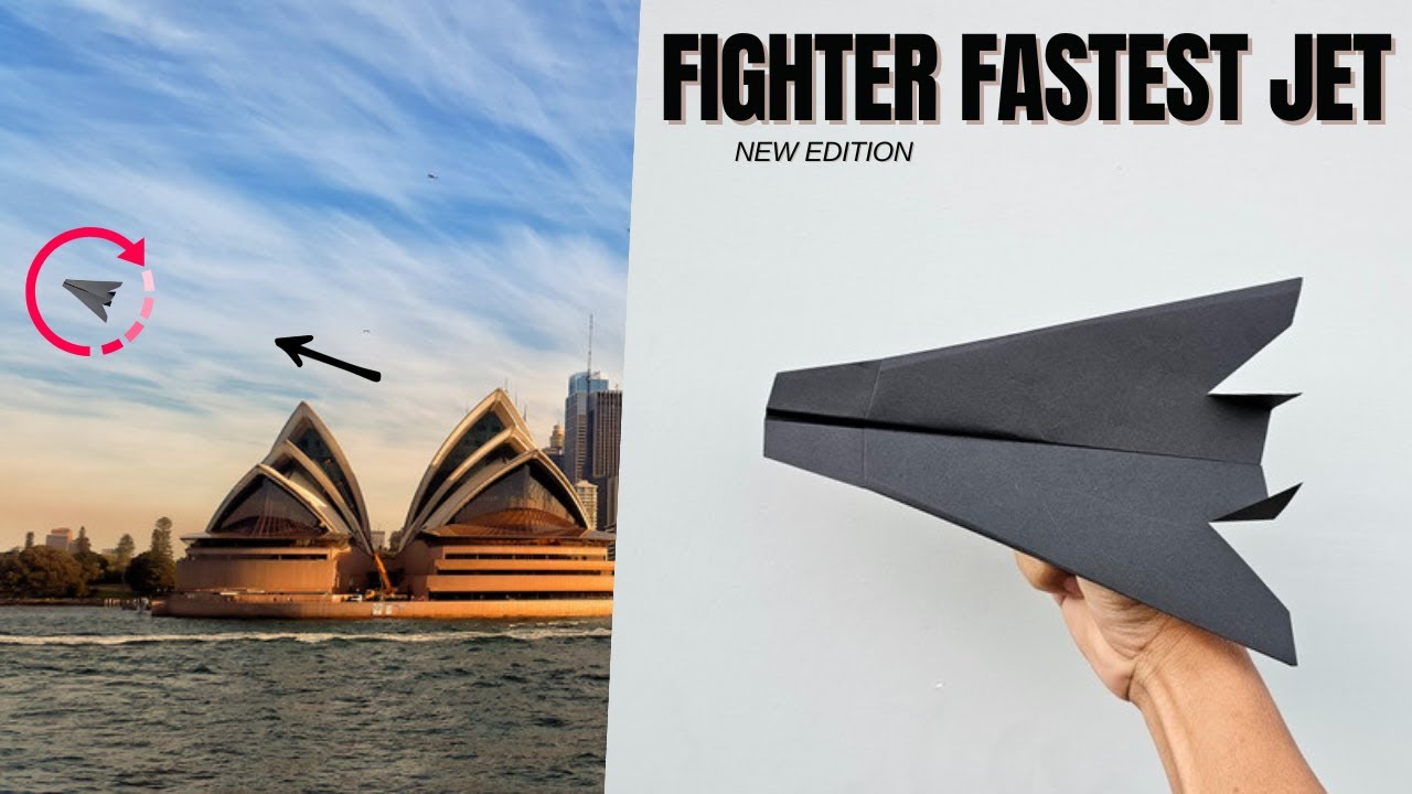 World record paper airplane best origami plane tutorial, hardest paper ...