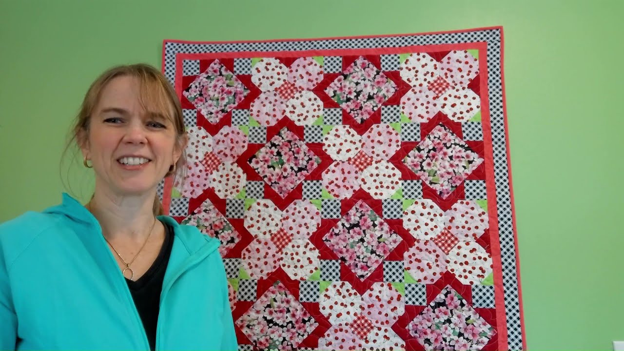 Free Cherry Blossom Quilt Pattern Tutorial - YouTube