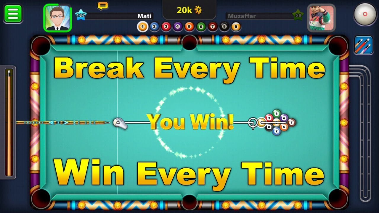 8 Ball Pool Win Every Time Break Trick 🔥🔥🔥 - YouTube