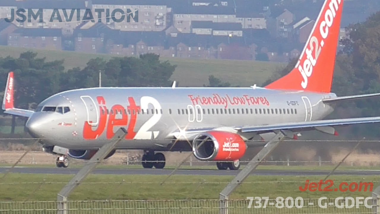 Sunny Jet2 737-800 Departure to Dalaman | Glasgow Planespotting | JSM ...