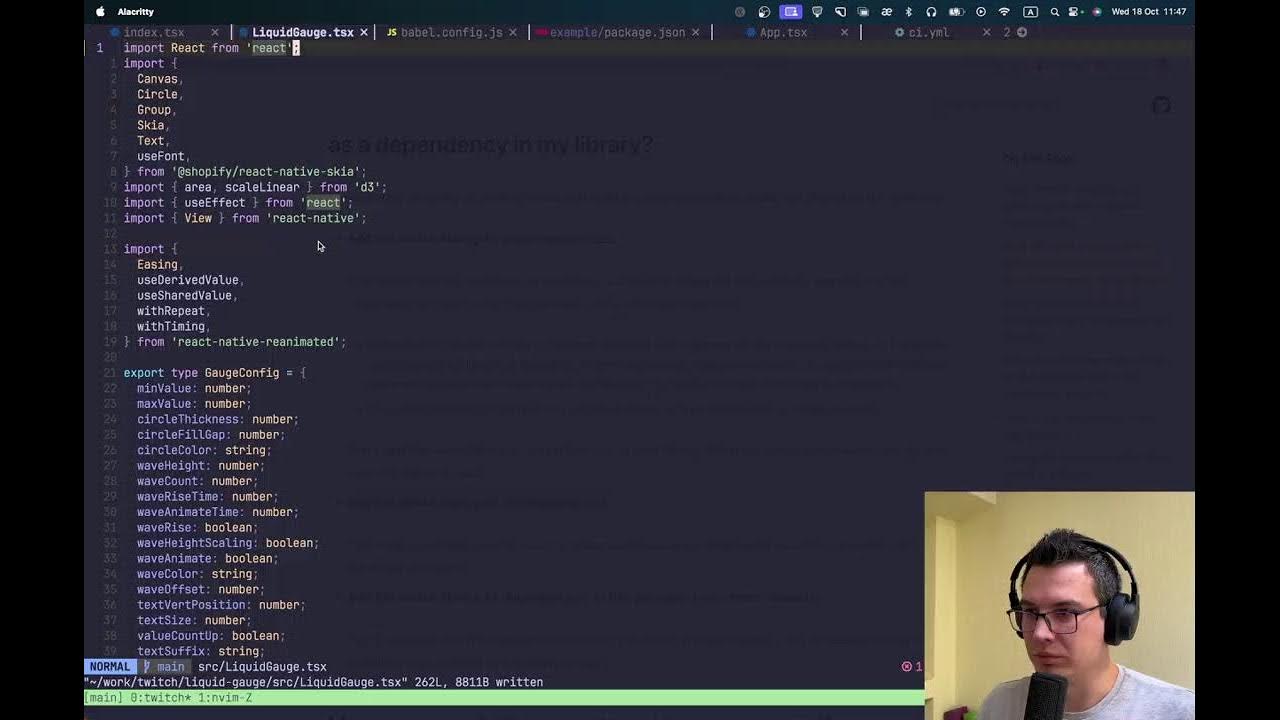 Open Source Library React Native Skia Liquid Gauge - YouTube