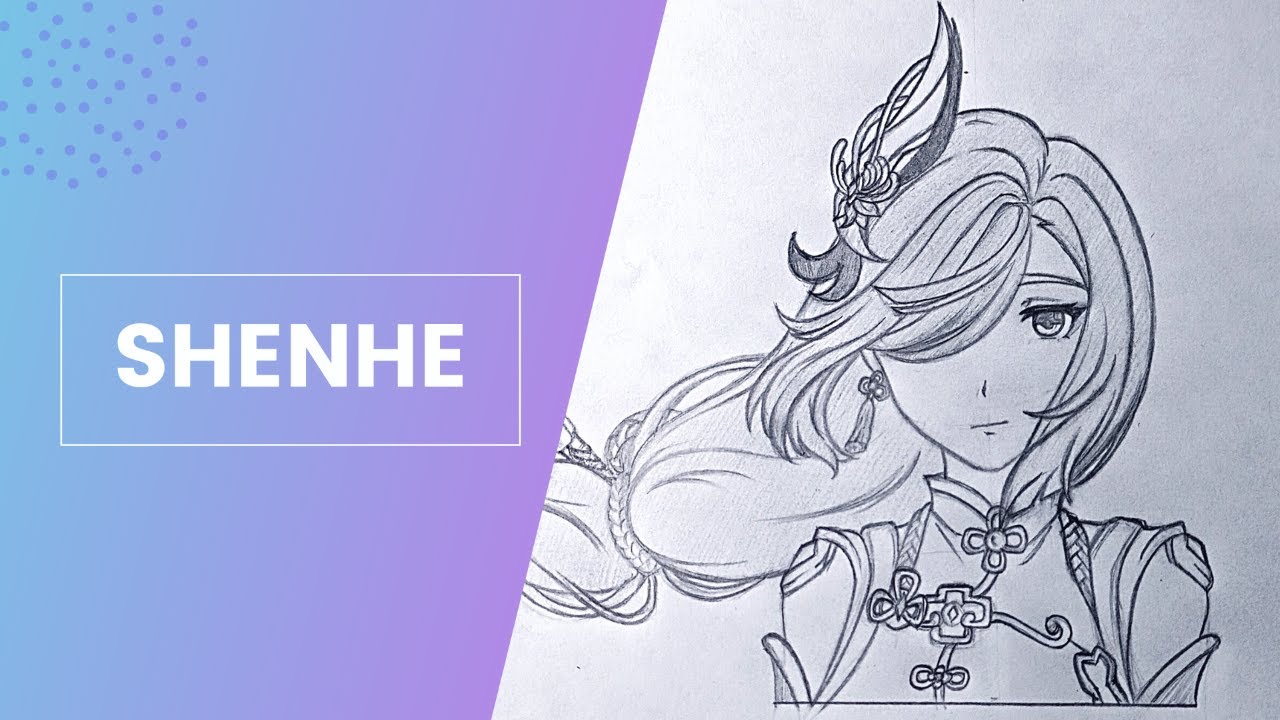 How To Draw Anime Girl Shenhe | Genshin Impact | FanArt - YouTube