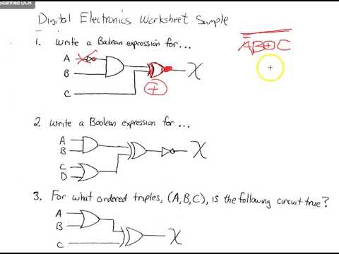 ACSL Digital Electronics Worksheet Sample - YouTube