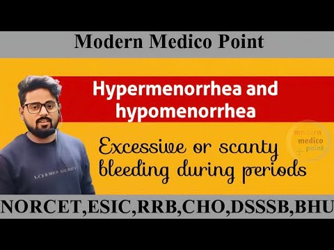 Hypermenorrhea and Hypomenorrhea|| - YouTube
