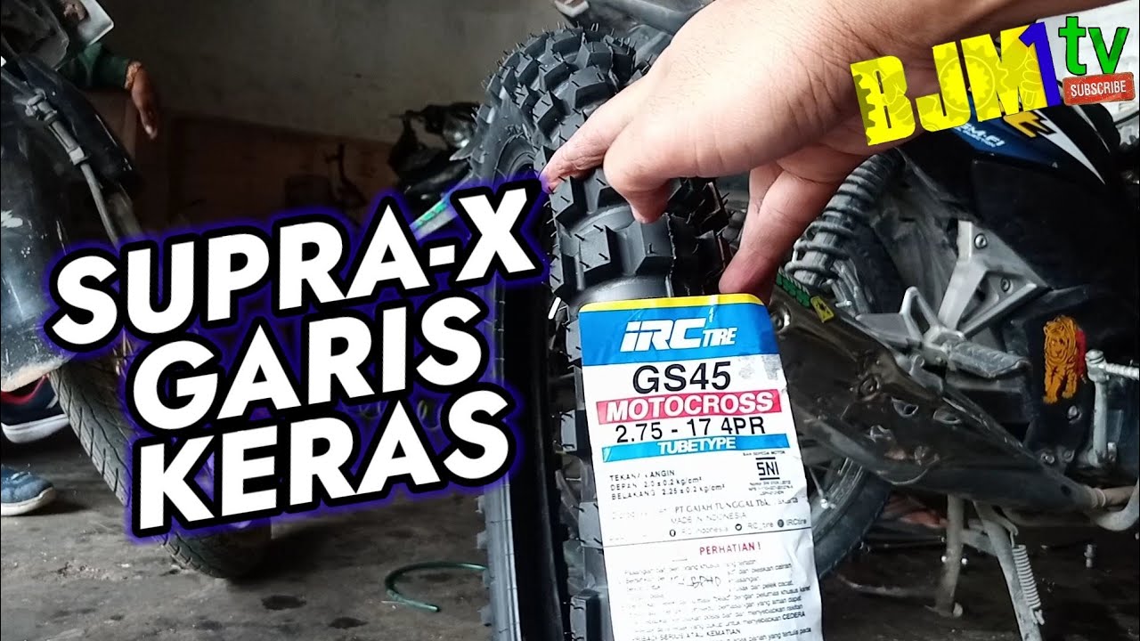 ban cross ring 17 275, IRC GS 45 buat Suprax belakang - YouTube