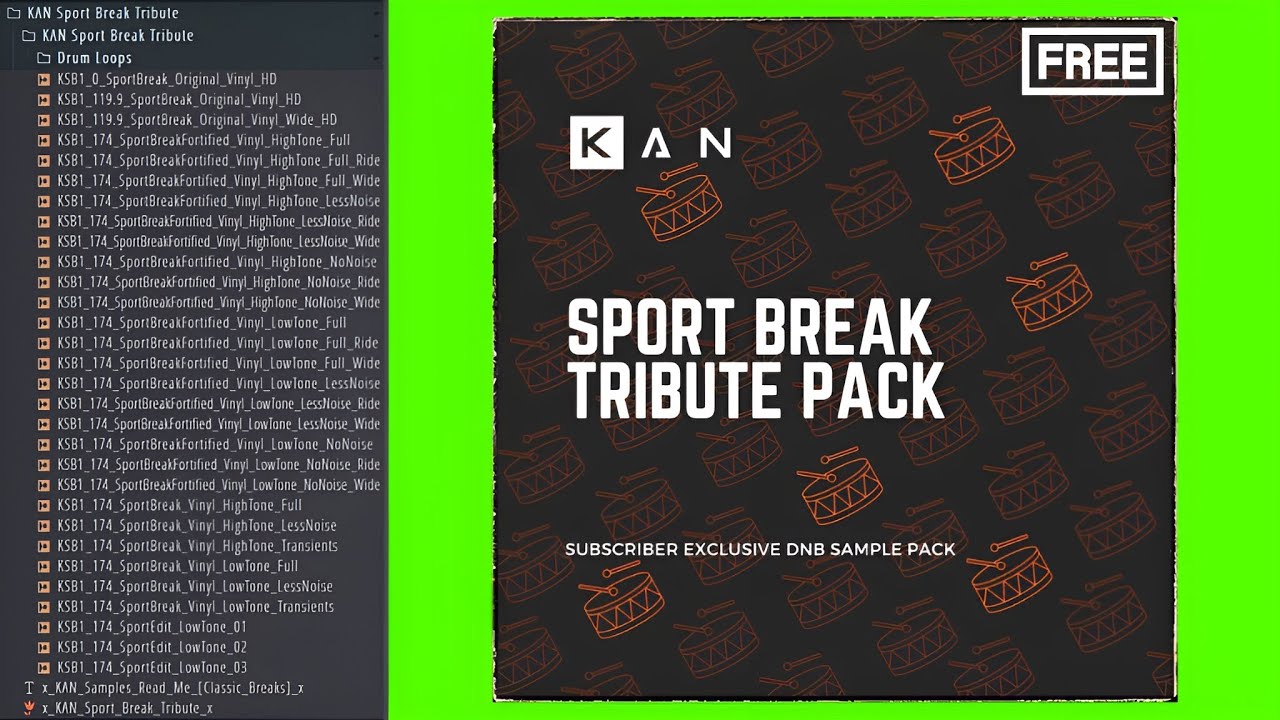 The Sport Break || Tribute Pack - FREE DNB Sample Pack || Kan Samples 🔥🔥🔥 - YouTube