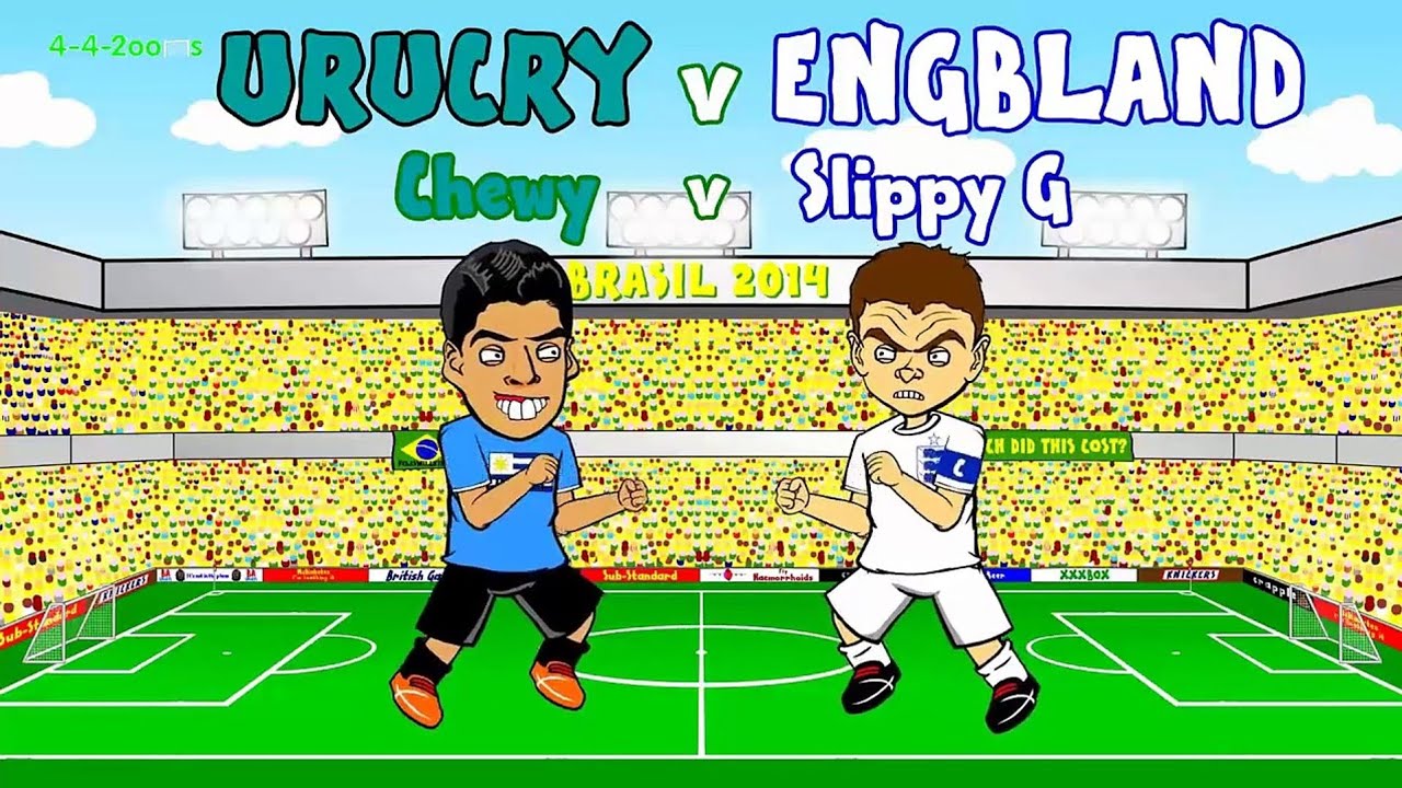 URUGUAY v ENGLAND 2-1 by 442oons (Luis Suarez World Cup 2014 Cartoon 19 ...