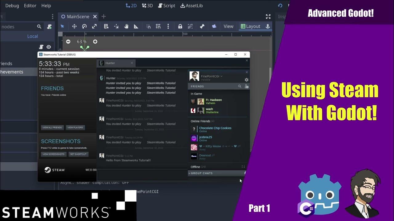 Using Steamworks With Godot! Advanced Godot C#! Part 1 - YouTube