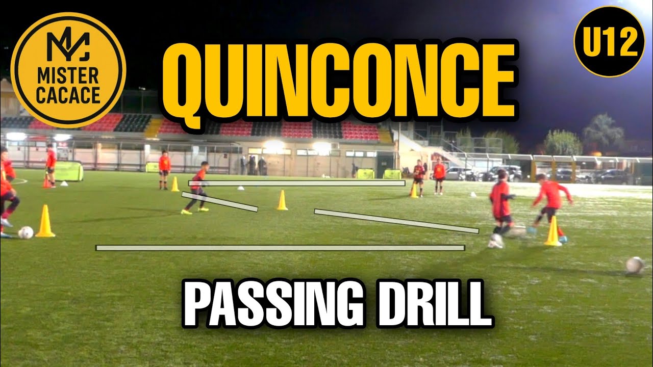 QUINCONCE PASSING DRILL ⚡ Off-the-Ball Runs | 3 Variations | U12 ...