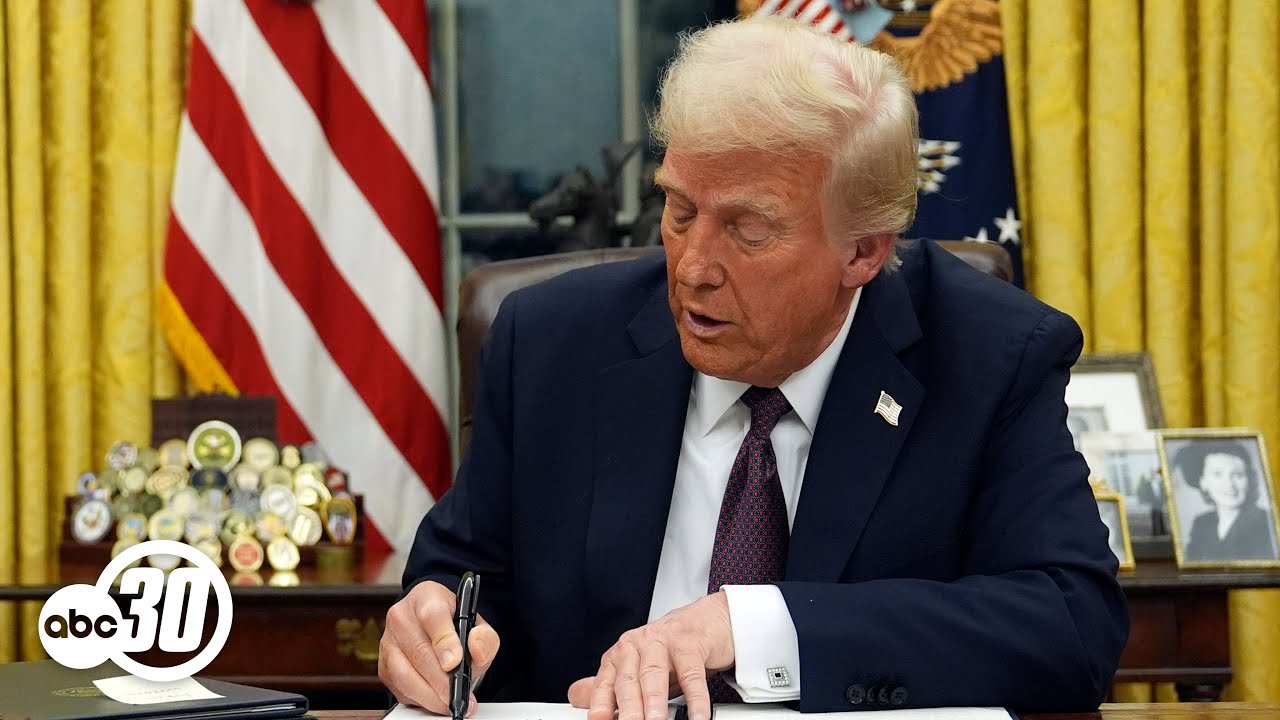 President Donald Trump issues dozens of executive orders on first day ...
